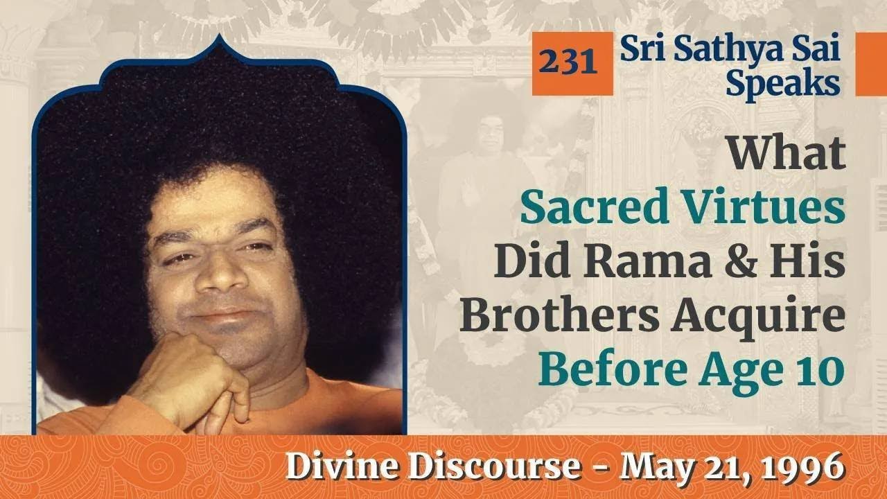 231 - Sacred virtues Rama and His brothers acquired by age 10 | Sri ...