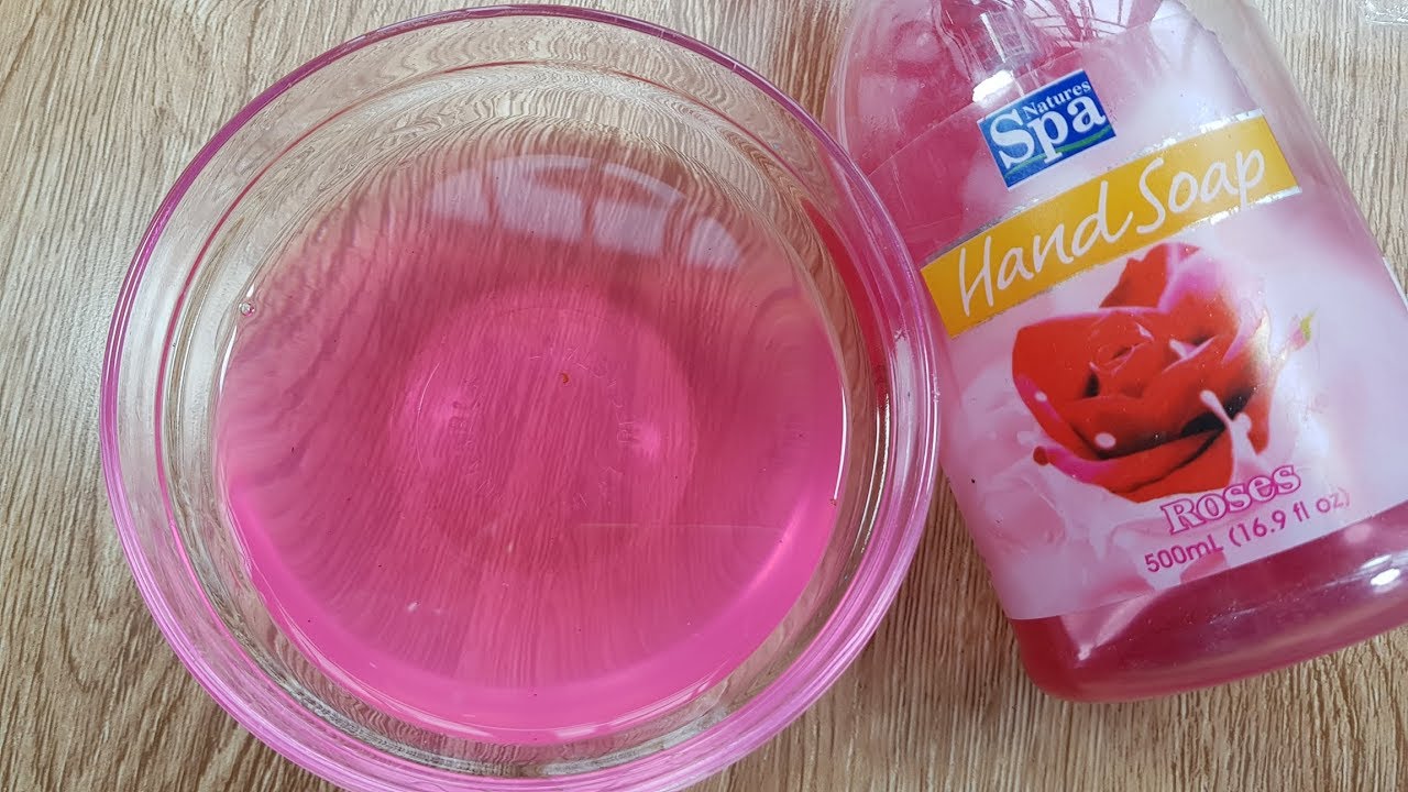 CLEAR HAND SOAP SLIME - YouTube