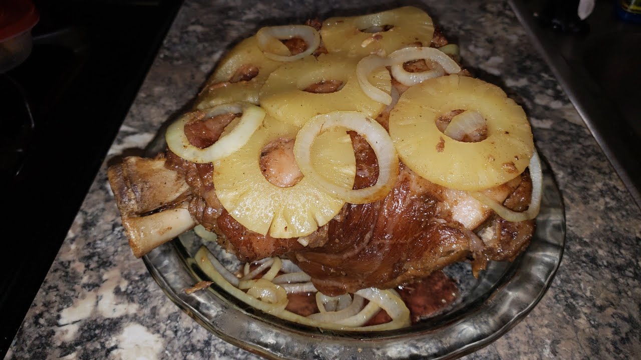 Paleta de cerdo asada en cazuela no te la pierdas ,lista para navidad ...