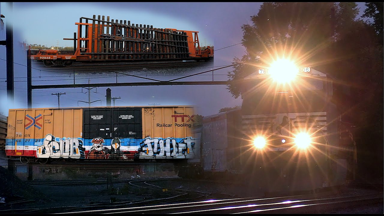 Norfolk Southern Train, Manifest load, EMD SD60E, at Harrisburg, Pa ...
