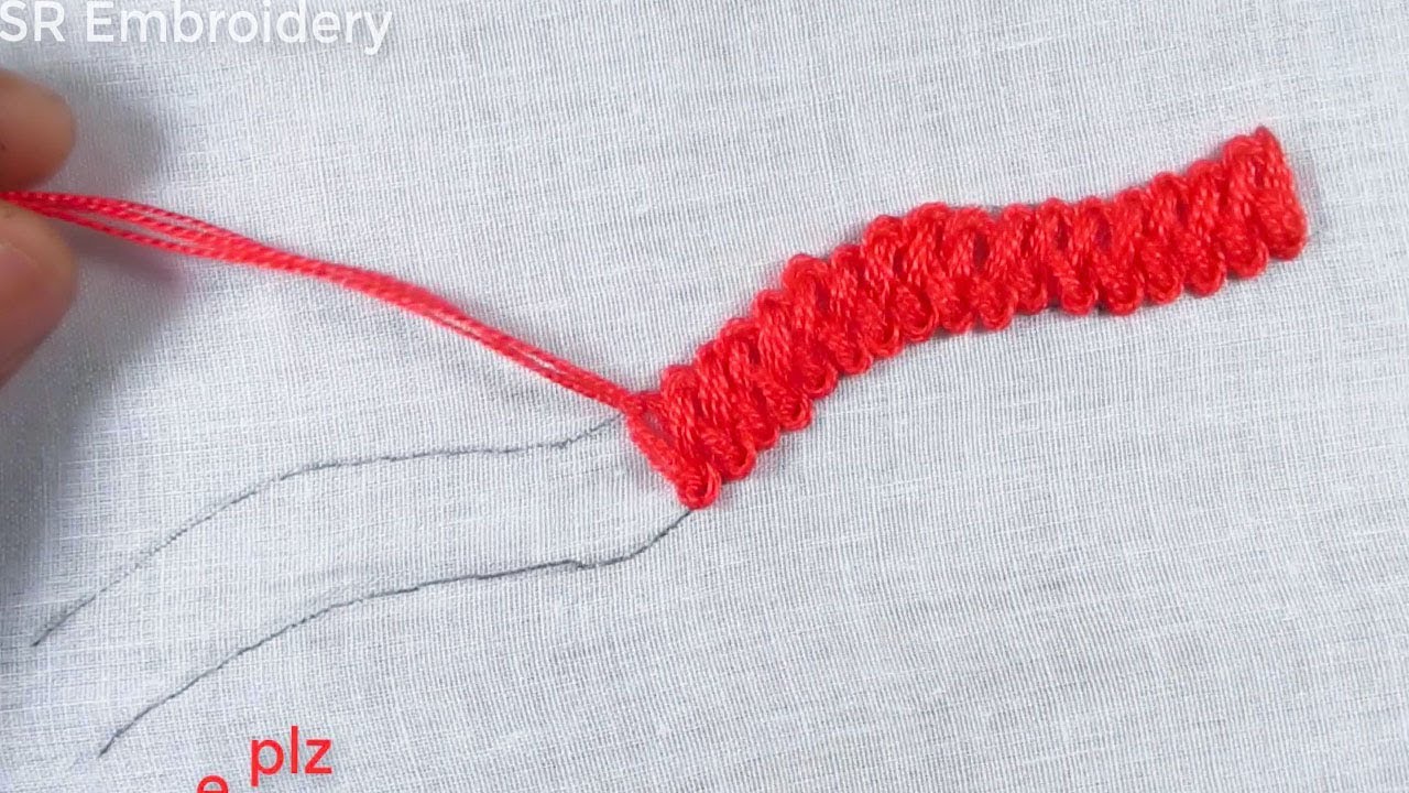 Braid Stitch Or Cable Plait Stitch Border Design Hand Embroidery Basic ...