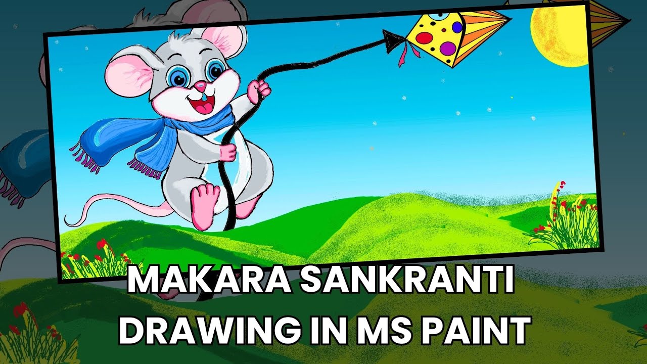 Makar Sankranti Drawing || MS paint || Makar Sankranti 2025 #drawing # ...