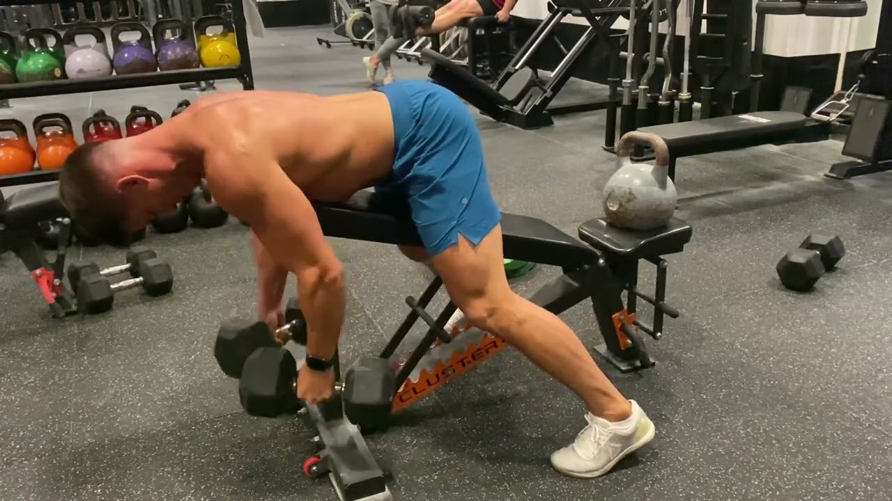 Dual DB Seal row (modified on incline bench) - YouTube