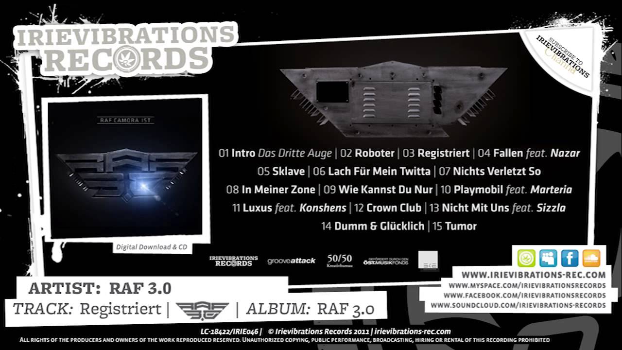 RAF 3.0 - Registriert (Album: RAF 3.0) - YouTube
