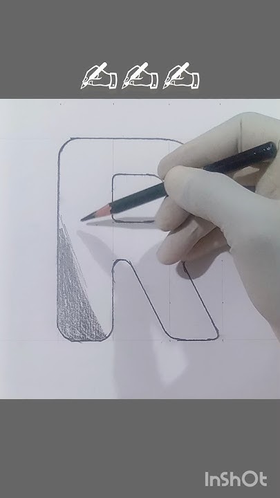 How to draw a block letter r step by step #drawingtutorial - YouTube