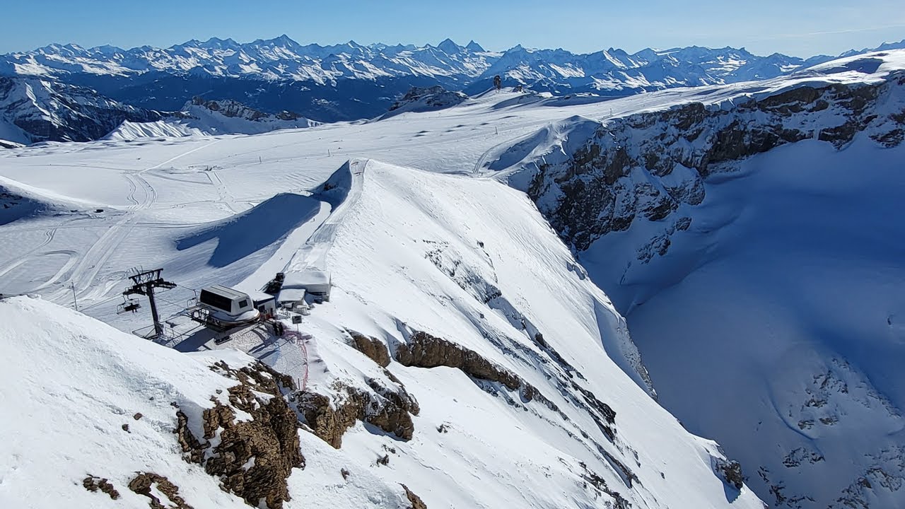 Glacier 3000, Red Run from Scex Rouge to Oldenegg - YouTube