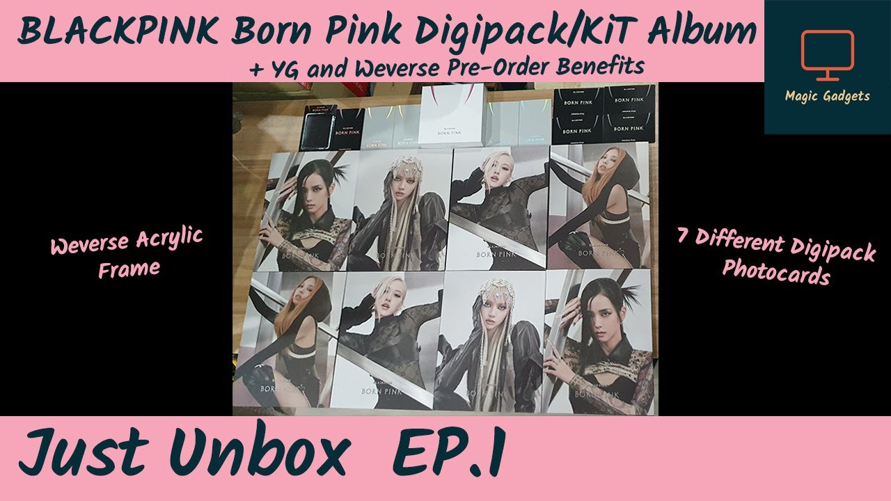 แกะอัลบั้ม Unboxing BLACKPINK Born Pink Album Digipack/KiT Version+YG ...