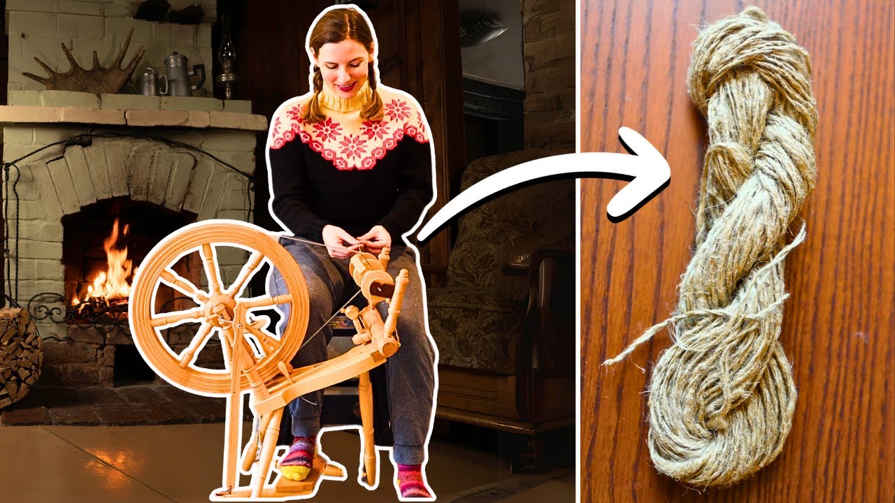 Spinning Magic: Learning the Secrets of Flax Spinning || Craftmas Day 2 ...