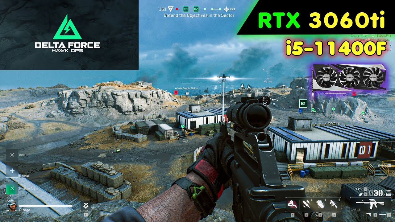 Delta Force: Hawk Ops | RTX 3060Ti + i5 11400F | 1080P - YouTube