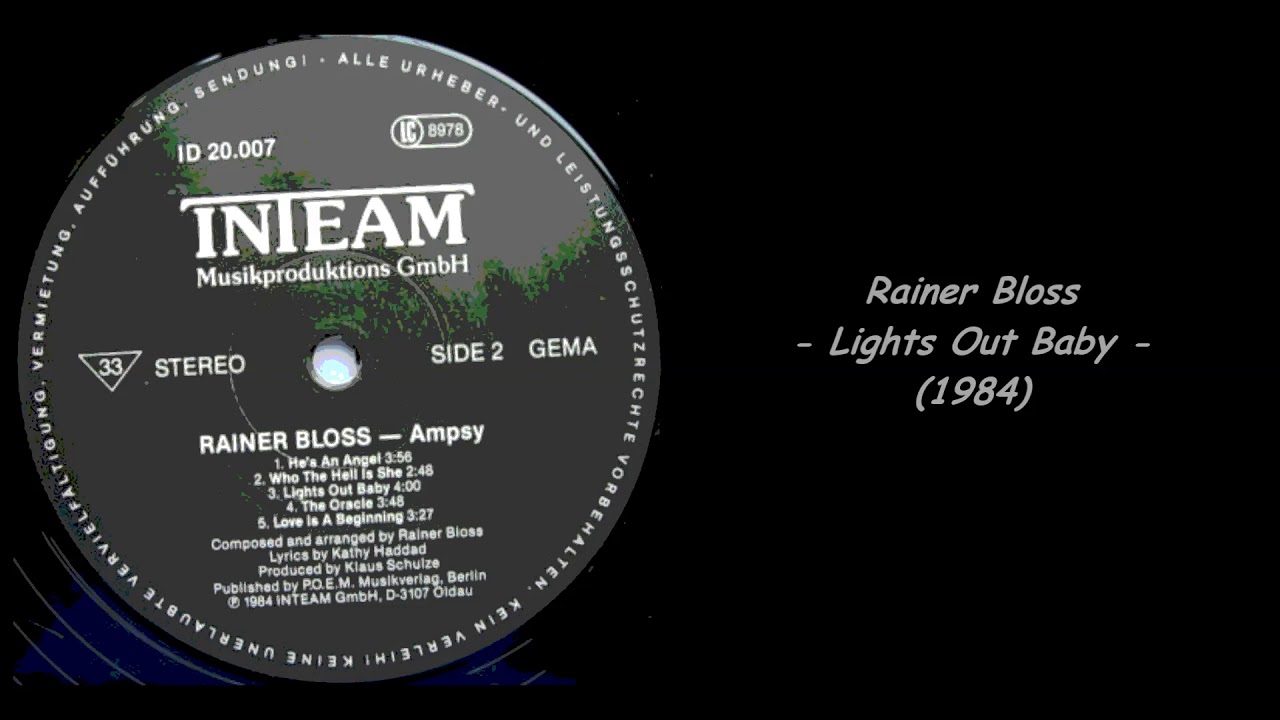 Rainer Bloss - Lights Out Baby (1984) - YouTube