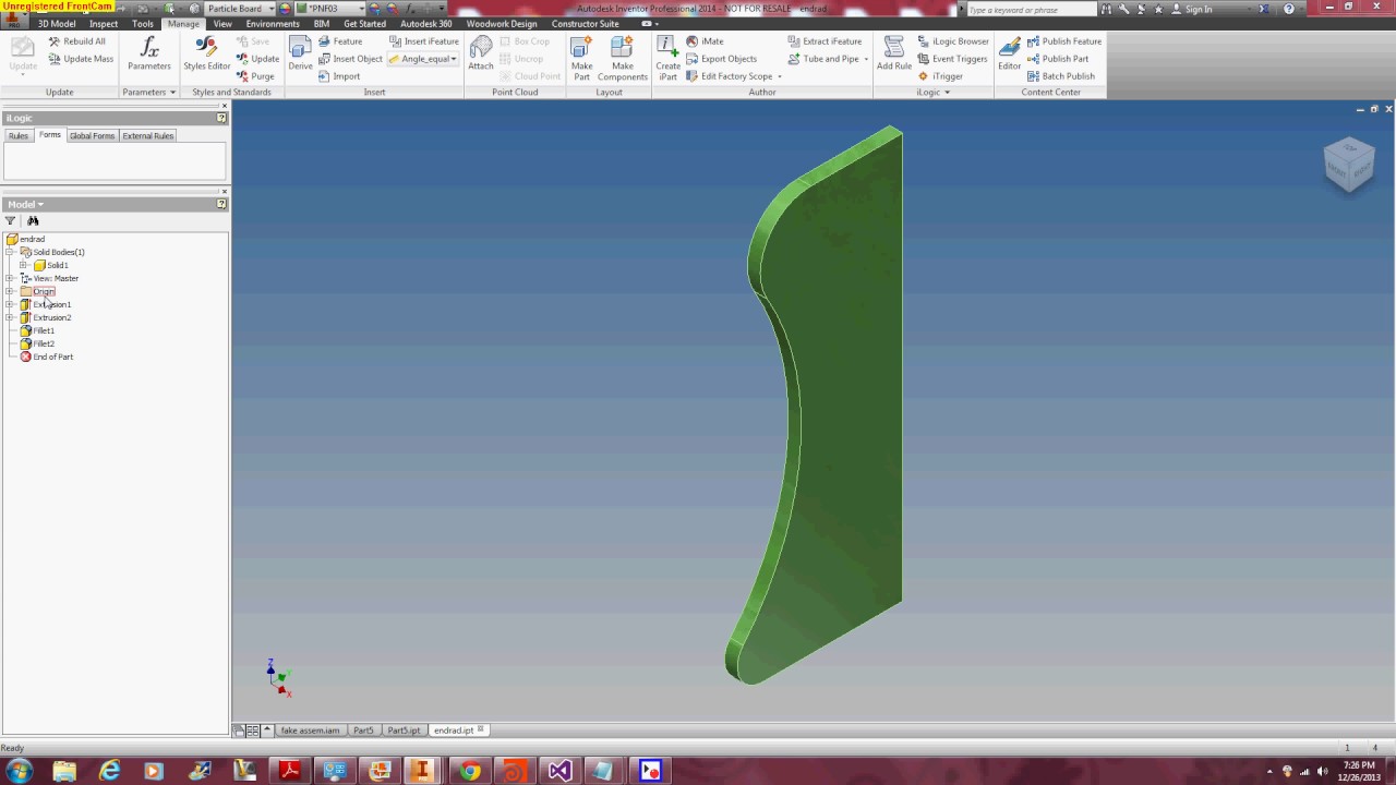 Inventor Automatic edge banding exp 1 - YouTube
