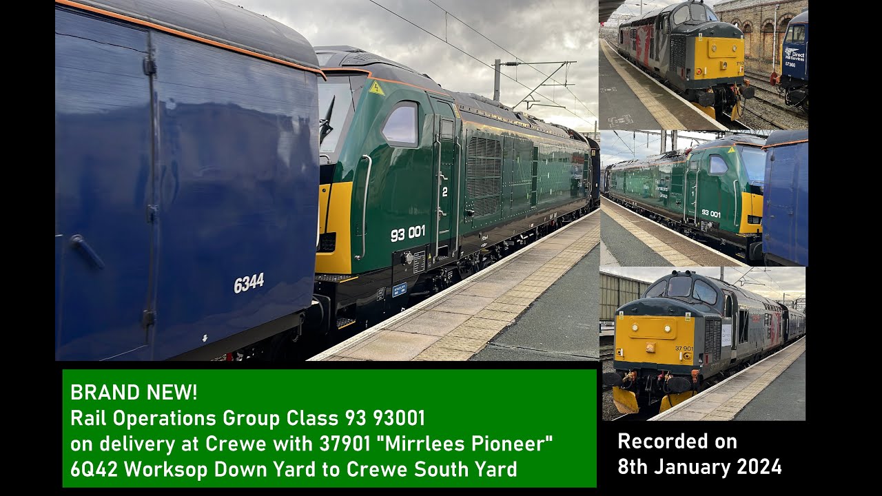 BRAND NEW LOCO | Rail Operations Group ( ROG ) 37901 delivering Class ...