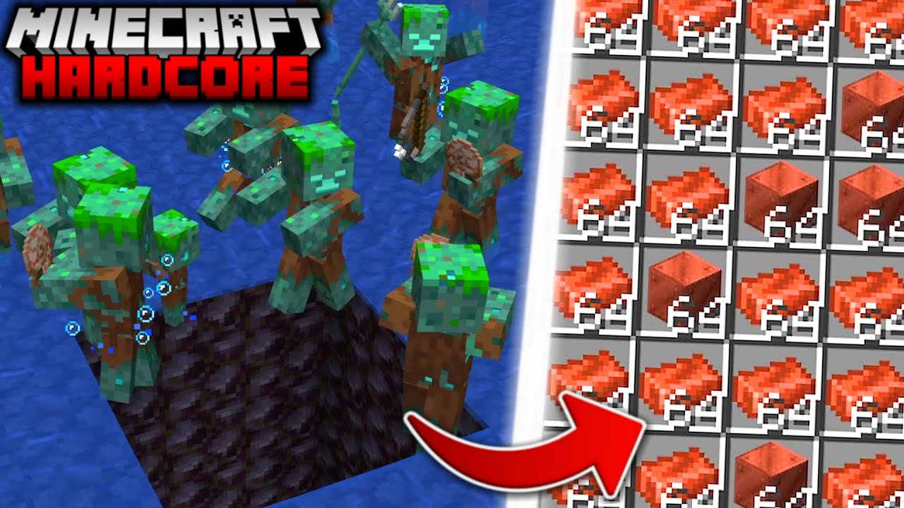 I Built a COPPER FARM in Minecraft Hardcore (#55) - YouTube