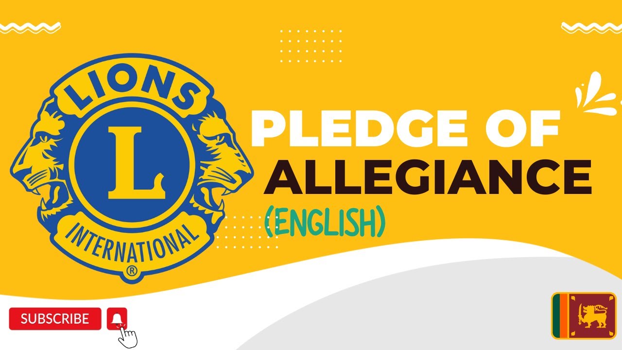 Lions Pledge of Allegiance (English Version) - YouTube