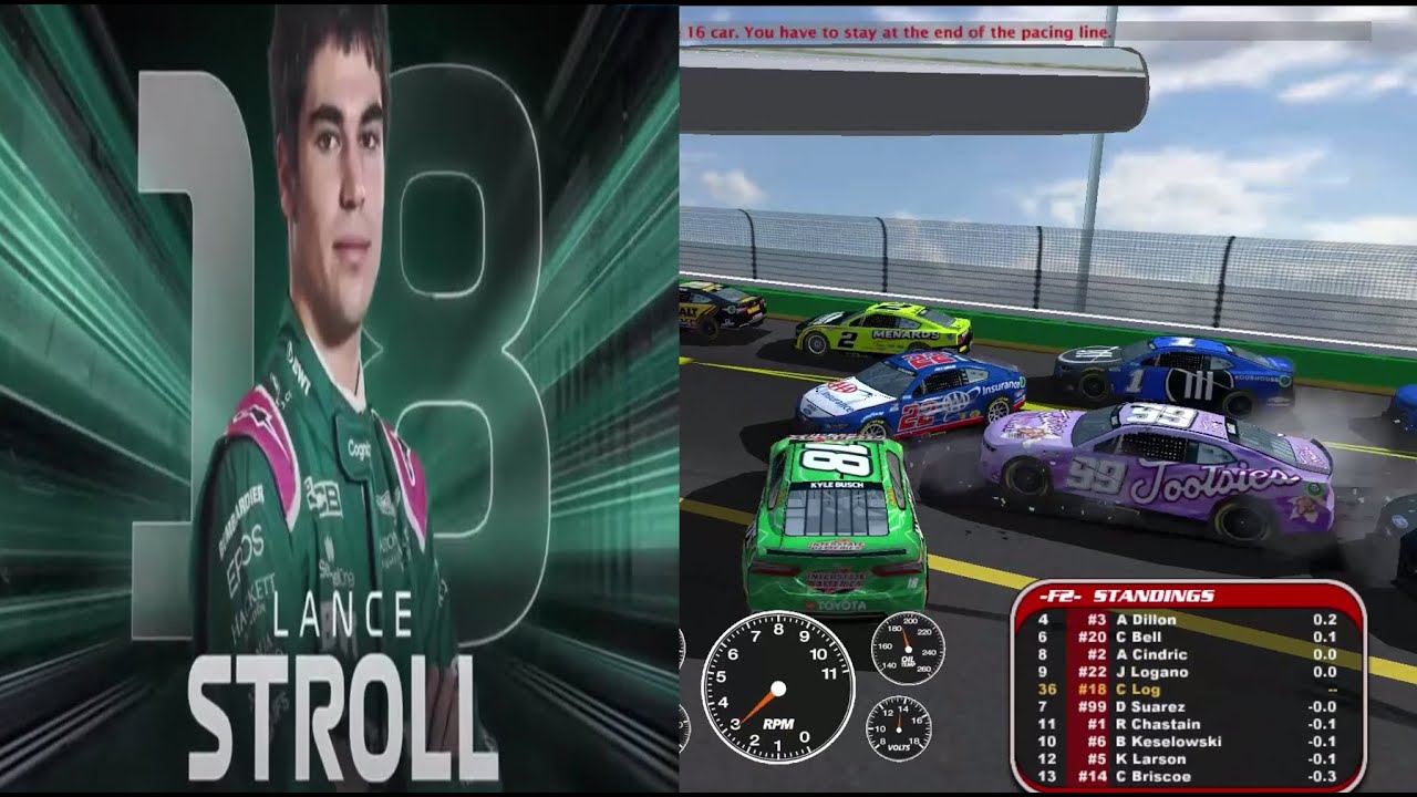 lance stroll makes his NASCAR debut - YouTube