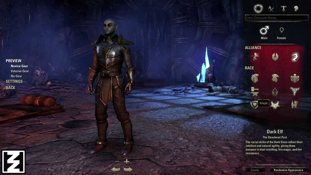 Dark Elf - Elder Scrolls Online Beta - Character Creator - YouTube