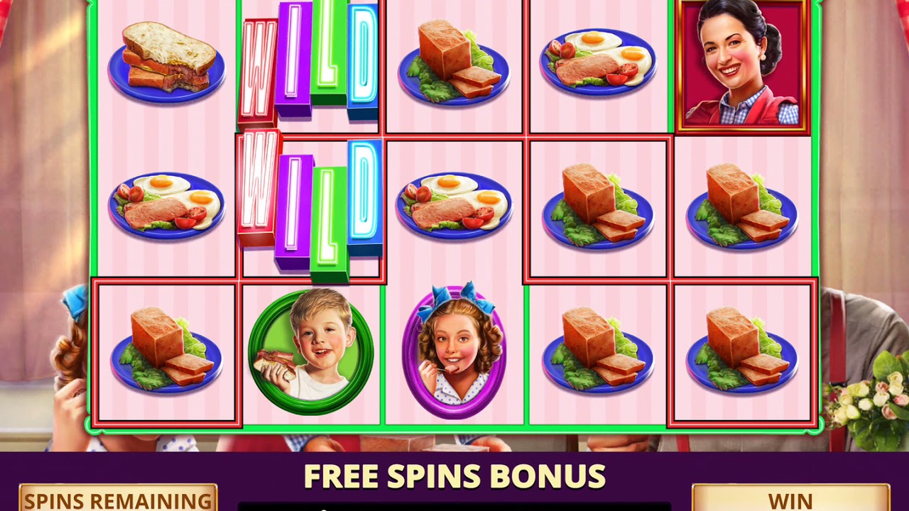 SPAM! Video Slot Casino Game with a SPAM! DINNER FREE SPIN BONUS - YouTube