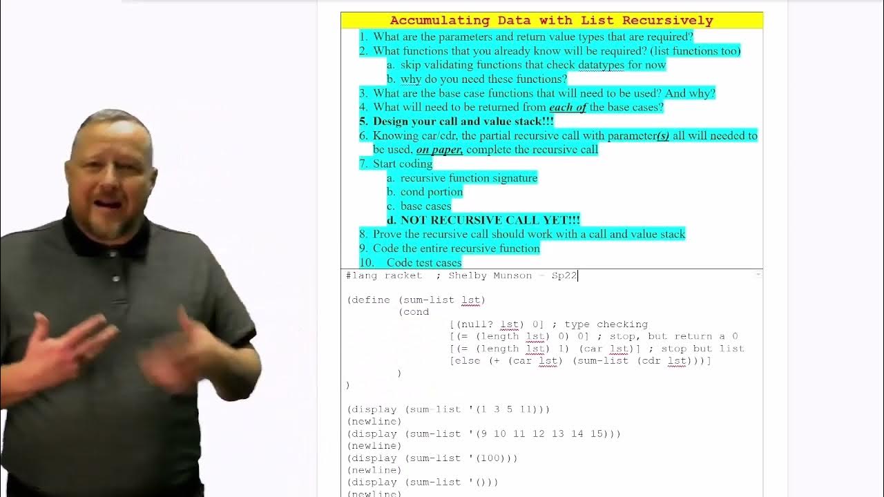 Exercise - Designing a Recursive Function - YouTube