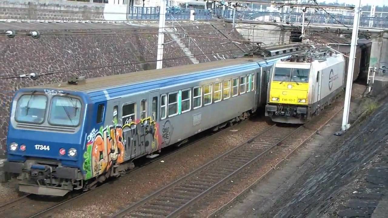 'ECR' Private Train in France, BR 186 locomotive - YouTube