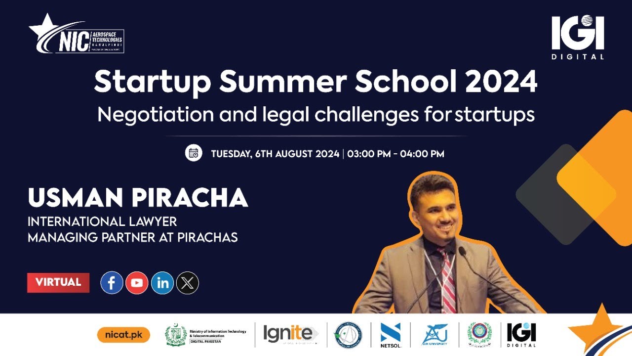 Negotiation and Legal Challenges for startups I Usman Piracha - YouTube