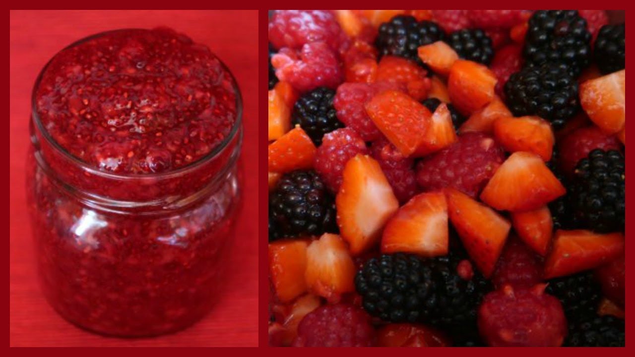 Mixed Berry Jam Recipe | Easy Low Carb, Keto & Sugar Free Chia Seed Jam ...
