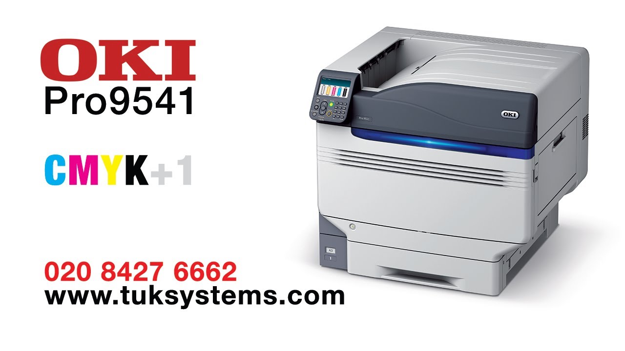 OKI Pro9541 - Pro 9541 - 5 colour LED Printer - YouTube