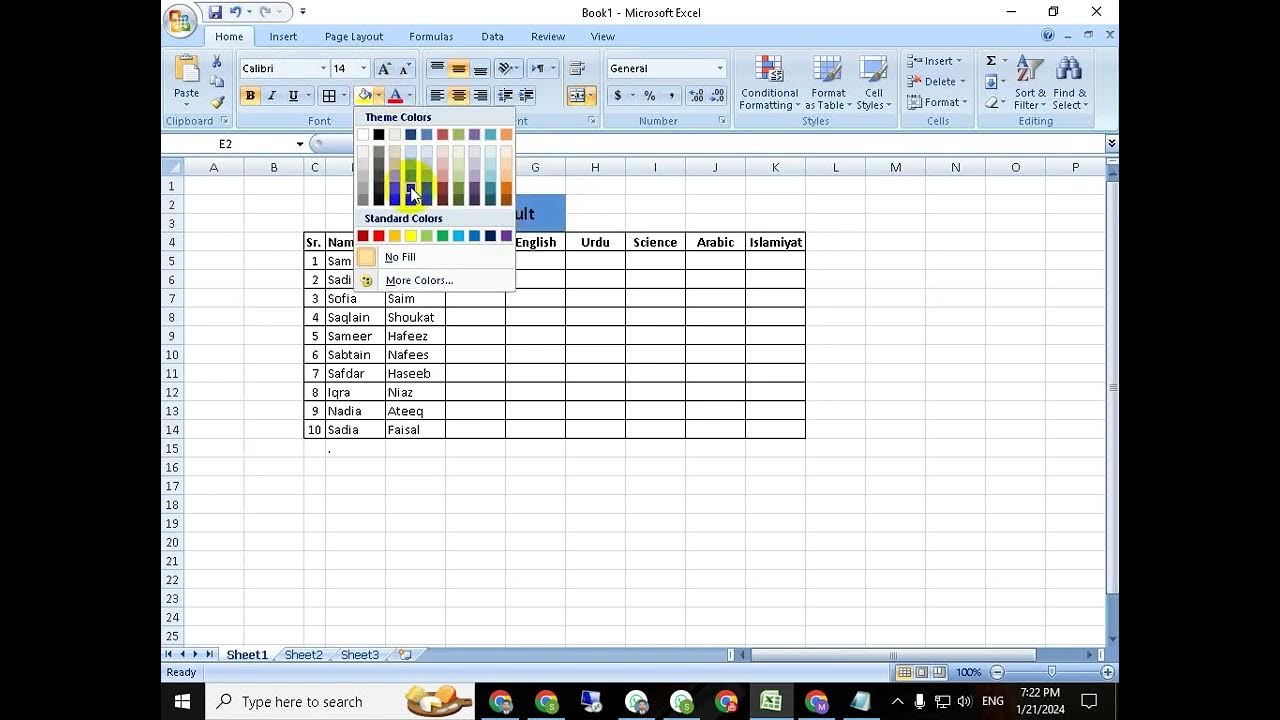 How can make Mark sheet on MS Excel | Excel per Mark sheet bnane ka tariqa - YouTube