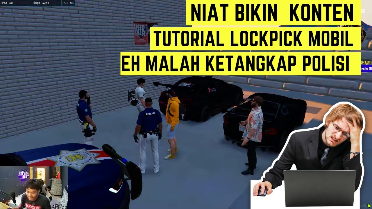 TUTORIAL LOCKPICK MOBIL SIH NIATNYA TAPI KOK MALAH KETANGKAP WKWK - GTA ...