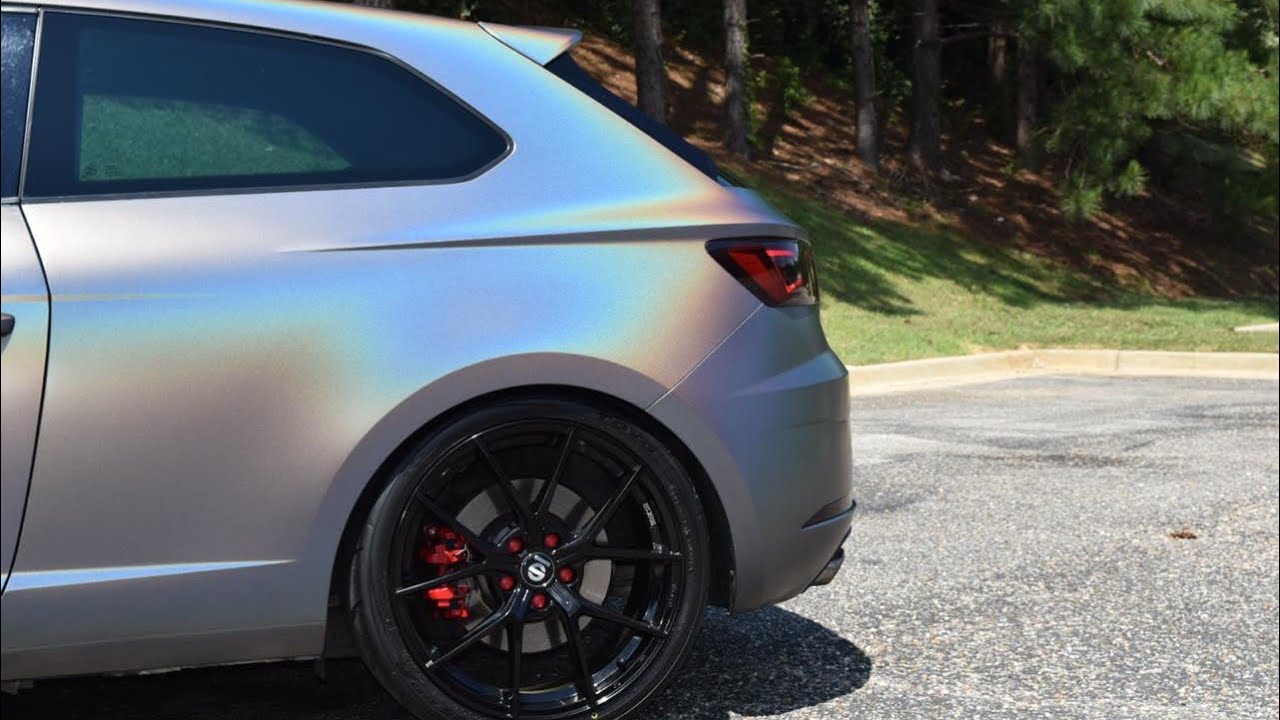 Seat Leon Cupra Wrap en Psychedelic Satin 3M By: IGL Design (Antes y ...