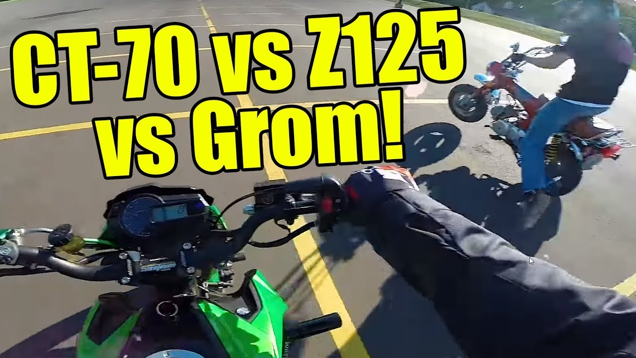 CT-70 vs Z125 vs Grom! - YouTube