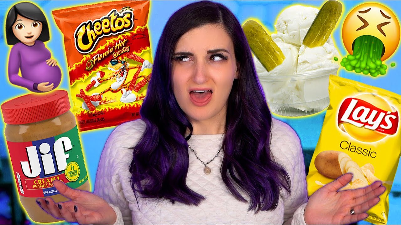 Pregnant Woman Tries WEIRD Pregnancy Cravings - YouTube