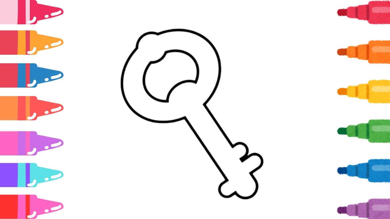 Simple Key Drawing, Painting & Coloring For Kids and Toddlers_ Child ...