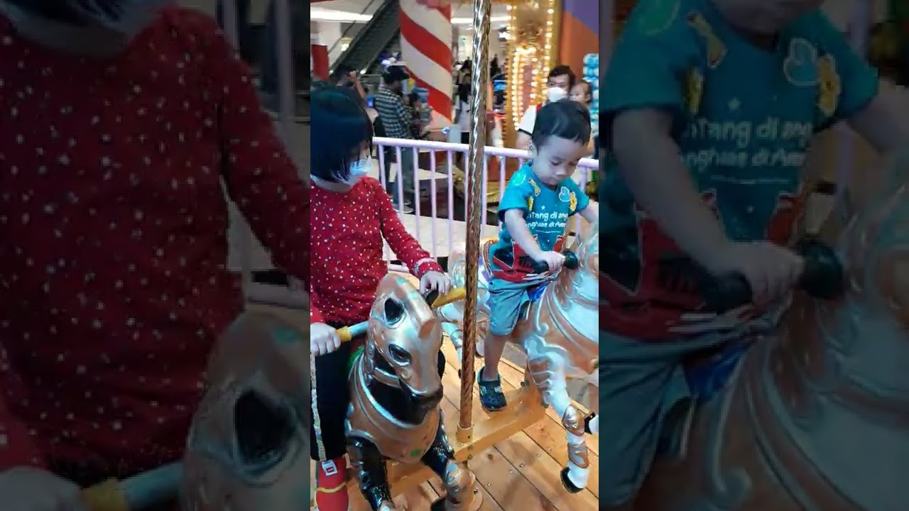 shakila dan Arfan naik carrousel di Fun World MOI - YouTube