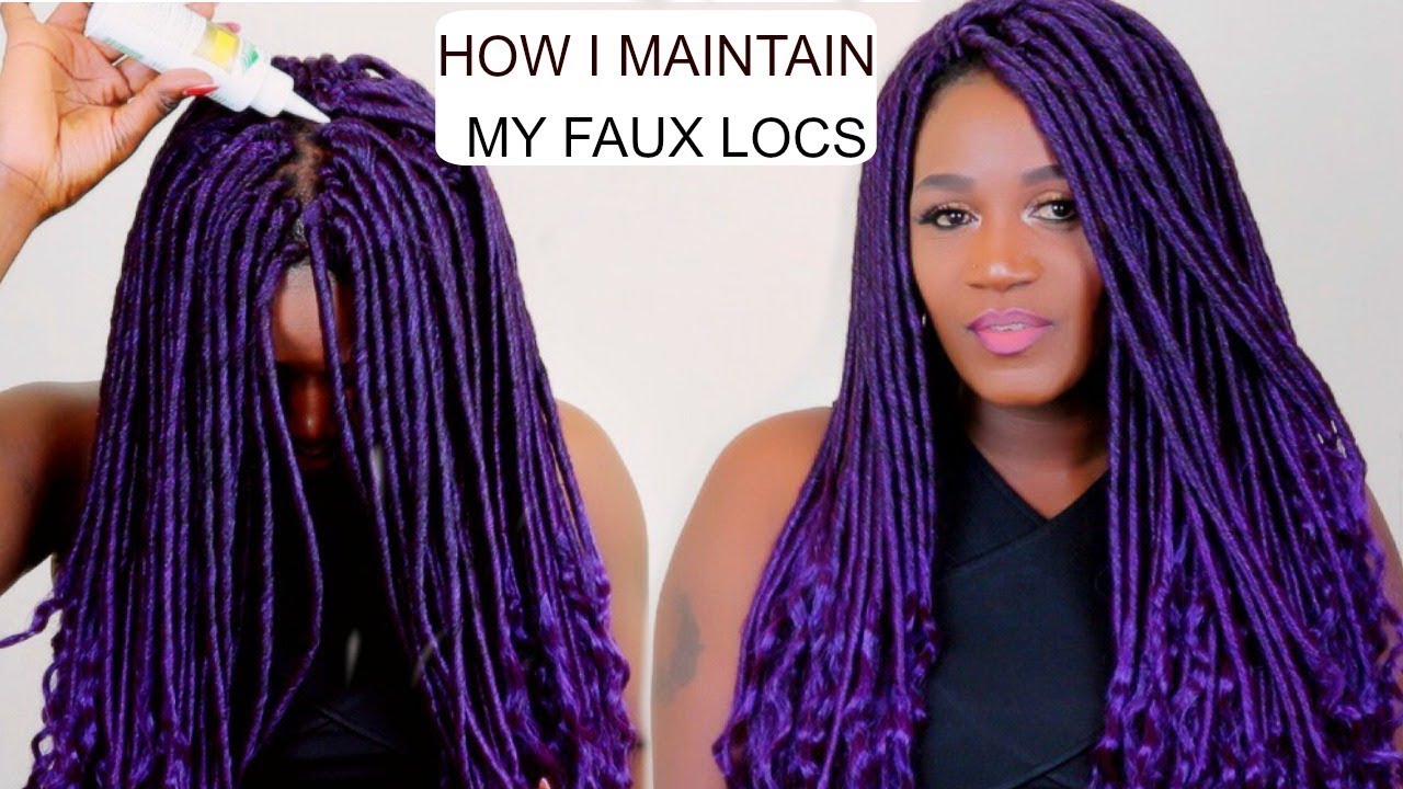 HOW I MAINTAIN & STYLE MY ZURY GODDESS FAUX LOCS |TOYOKALON - YouTube