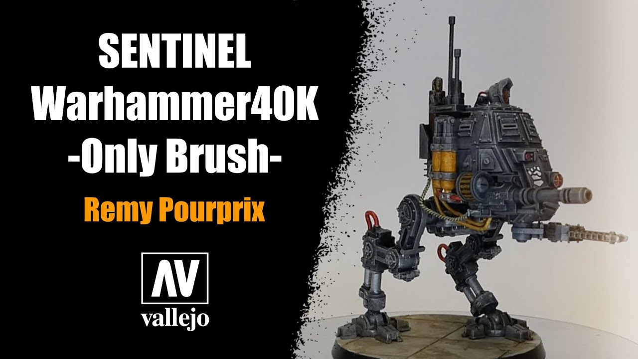🔘🦿HOW TO PAINT A SENTINEL -WARHAMMER 40K- using MECHA COLOR with BRUSH ...