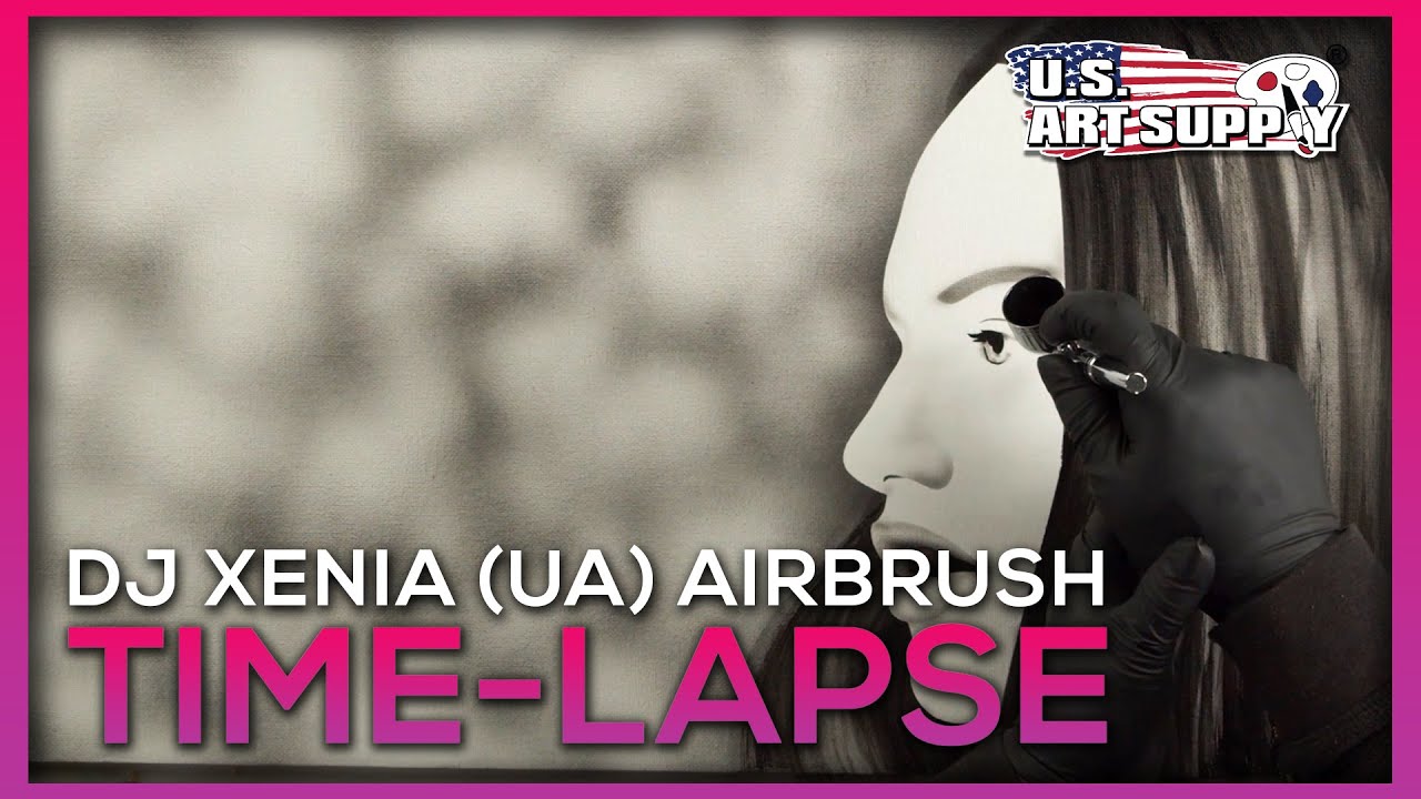 U.S. Art Supply - DJ Xenia (UA) Airbrush Time-Lapse - YouTube