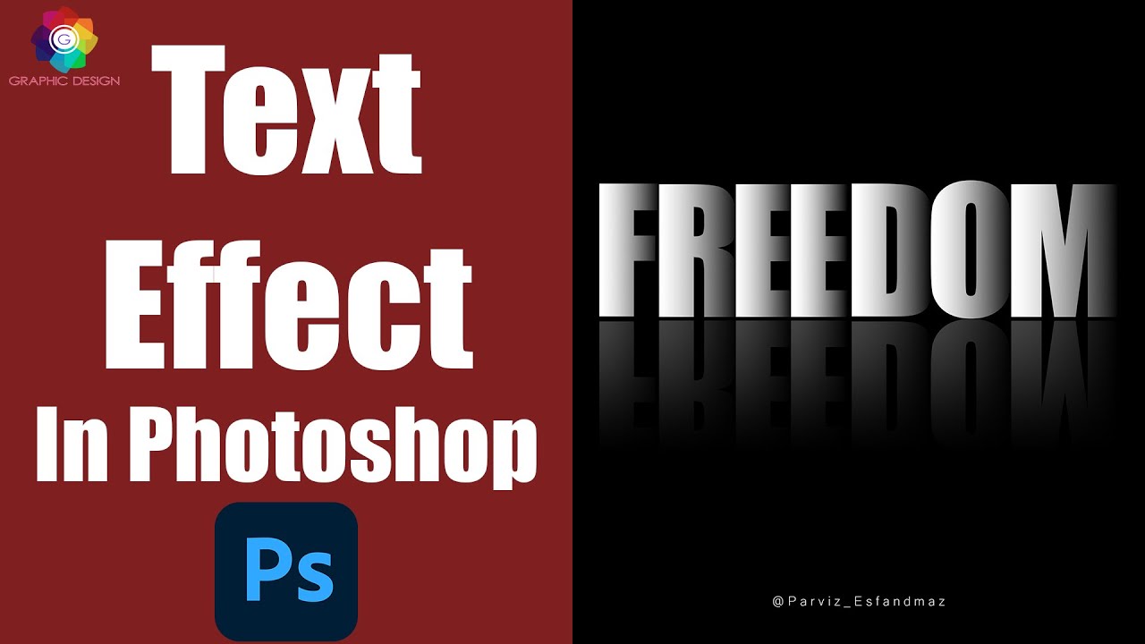 How To Add Shadow & Reflection To A Text In Photoshop | Text Effects ...