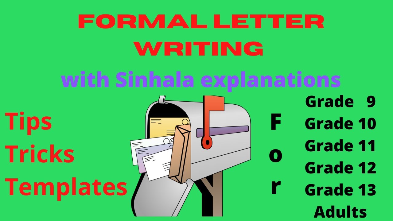 How to write a Formal Letter (Letter types and templates) - YouTube