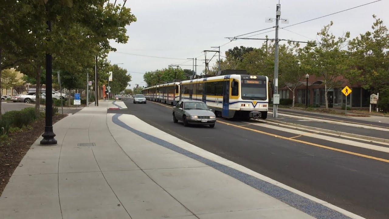 SACRT 238 Arriving And Departing Globe Avenue Station Blue Line - YouTube