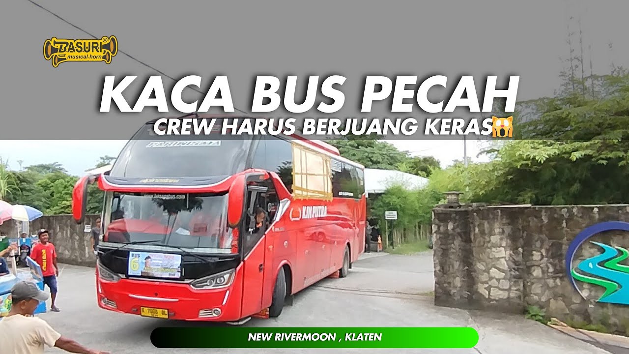 [Hunting Basuri] Usaha Crew Memperbaiki Kaca Bus Yang Pecah - YouTube