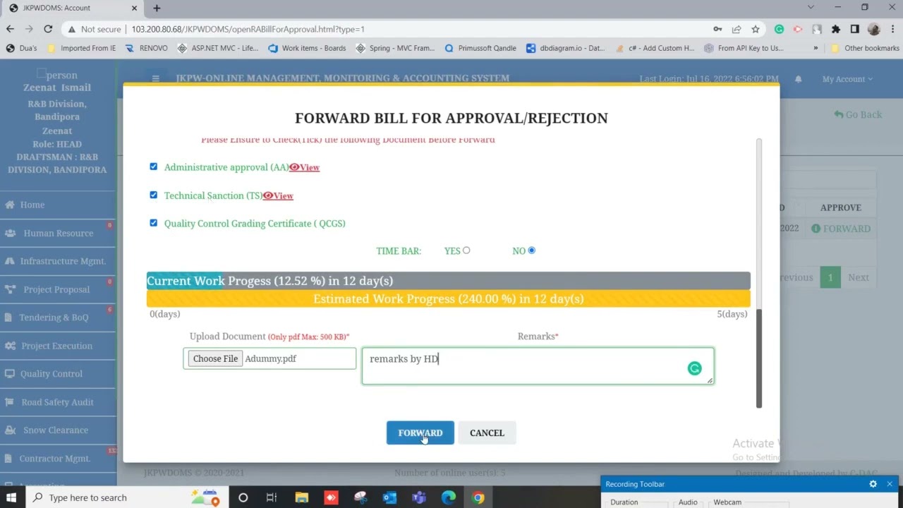 ACCOUNTS MODULE ON JKPWDOMS 2 - YouTube