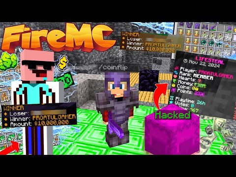 I Just Hack All Coinflips In Minecraft FireMc..