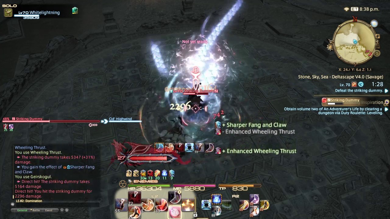 Ffxiv drg rotation check v4s dummy - YouTube