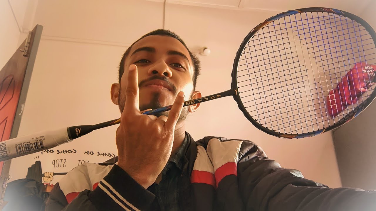 Hundred Rock88 32 lbs racket/ @1288rs/#Best racket under 1500 rs - YouTube