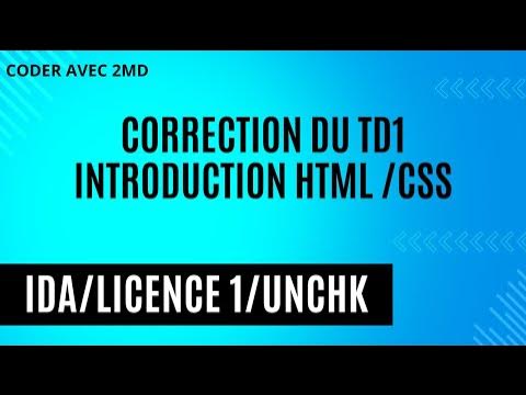 Correction TP1 HTML CSS UN-CHK LICENCE 1 - YouTube