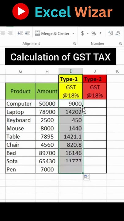 Master GST Calculation in Excel - Comprehensive Tutorial #ExcelTutorial #GSTCalculation - YouTube