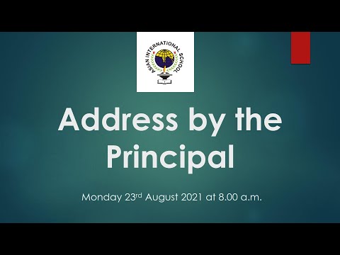 Address by the Principal - YouTube