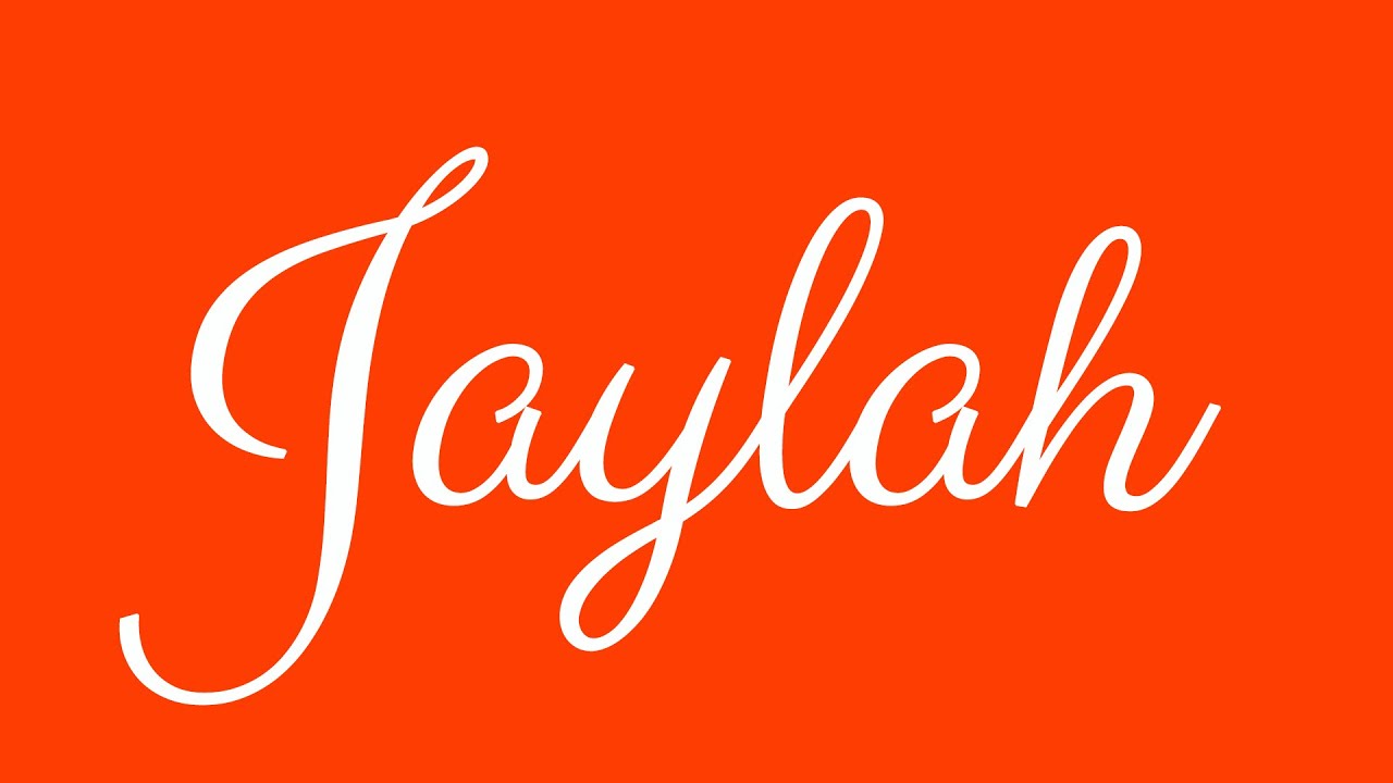 Learn how to Sign the Name Jaylah Stylishly in Cursive Writing - YouTube