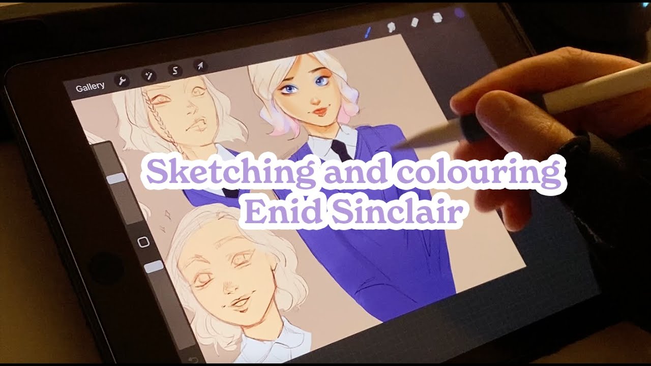 Draw with me - Enid Sinclair from Wednesday #enidsinclair #drawwithme # ...