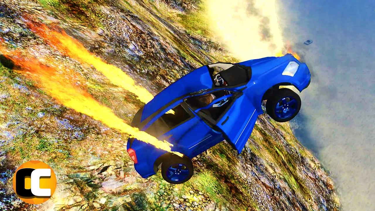 GTA 4 Cliff Drops Crashes with Real Cars mods Ep. 99 | Odycrash - YouTube